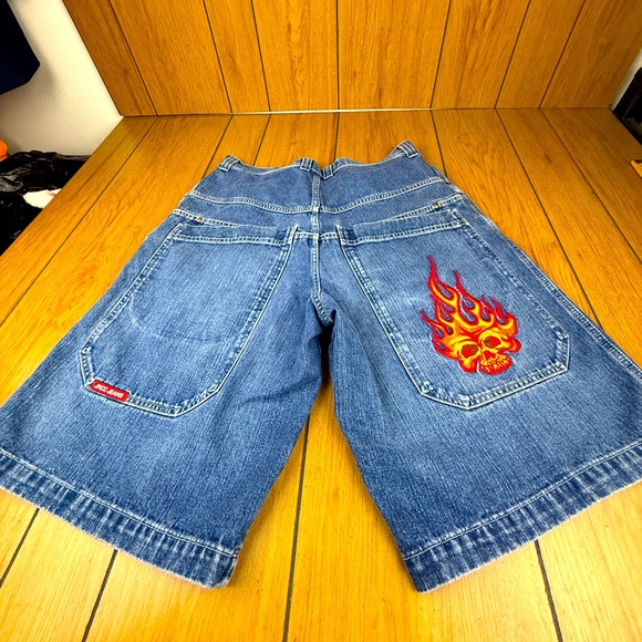 JNCO | Shorts | Vintage 200s Jnco Jeans Denim Shorts Skull Head Flames ...